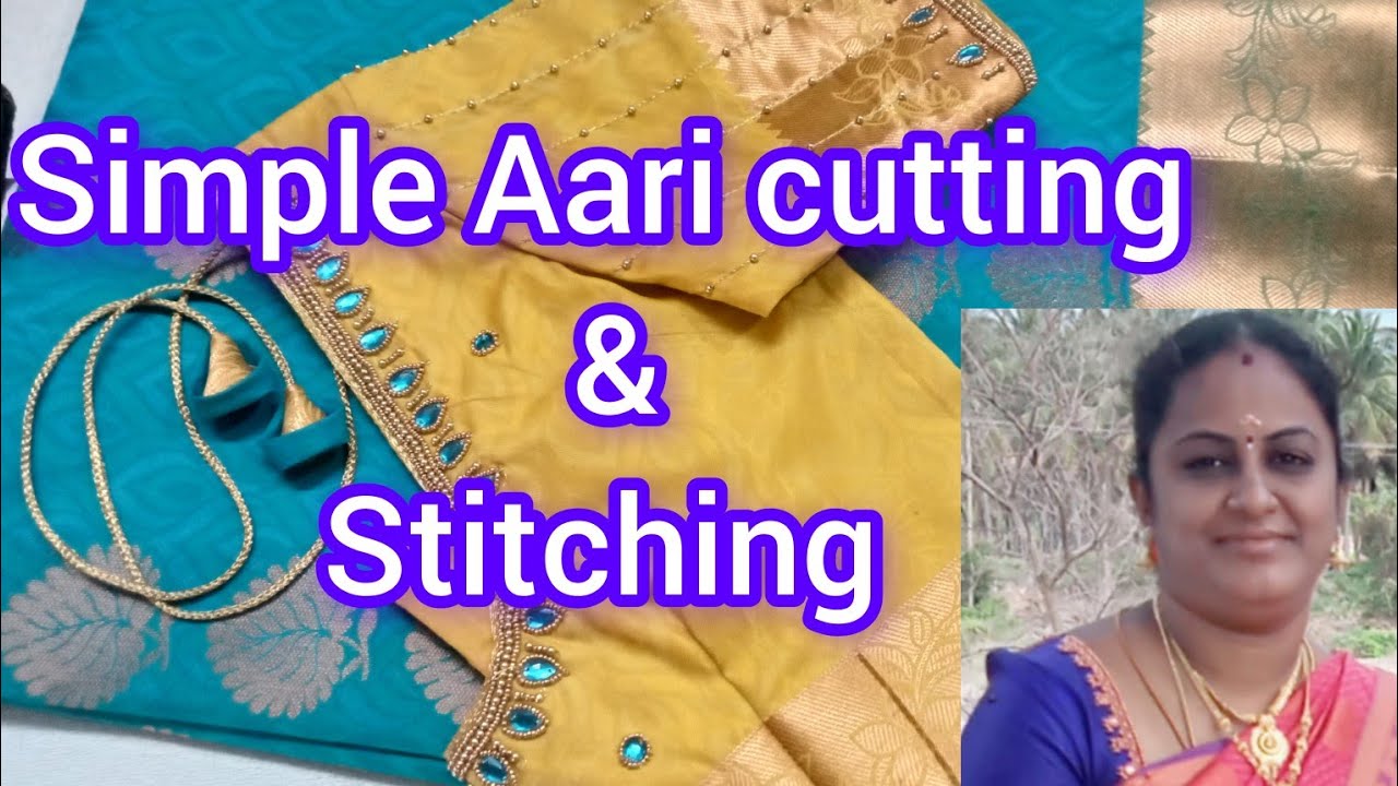 Simple Aari work blouse cutting ️ ️ & Stitching 🧵🧵 வாங்க பார்க்கலாம் ...