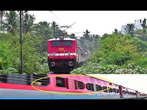 WAP4 ANGA EXPRESS With BRAND NEW Wide Window LHB Coach II Indian ...