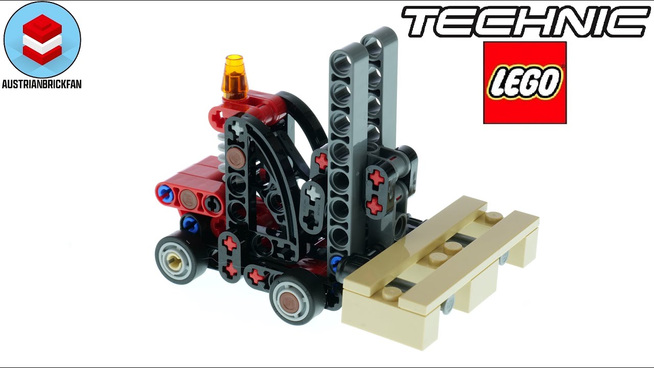 LEGO Technic 30655 Forklift with Palette - LEGO Speed Build Review ...
