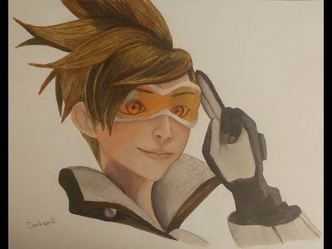 How to draw Tracer from Overwatch - YouTube