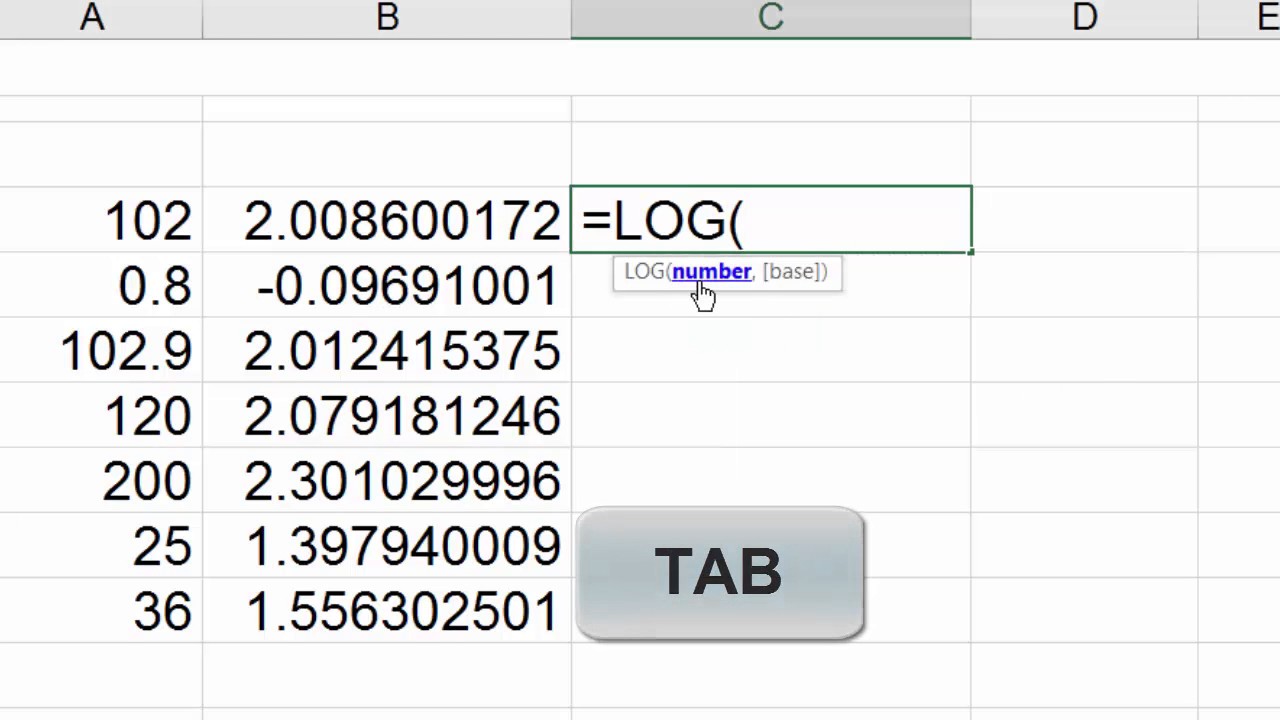 Returns The Logarithm Of A Number YouTube