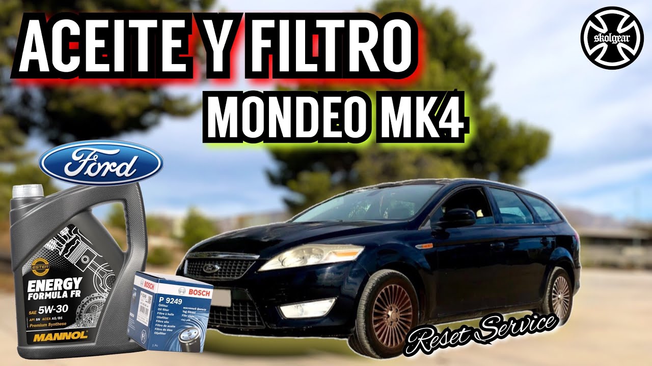 Cambiar ACEITE y FILTRO | Ford MONDEO MK4 | Reset OIL Service | Borrar ...