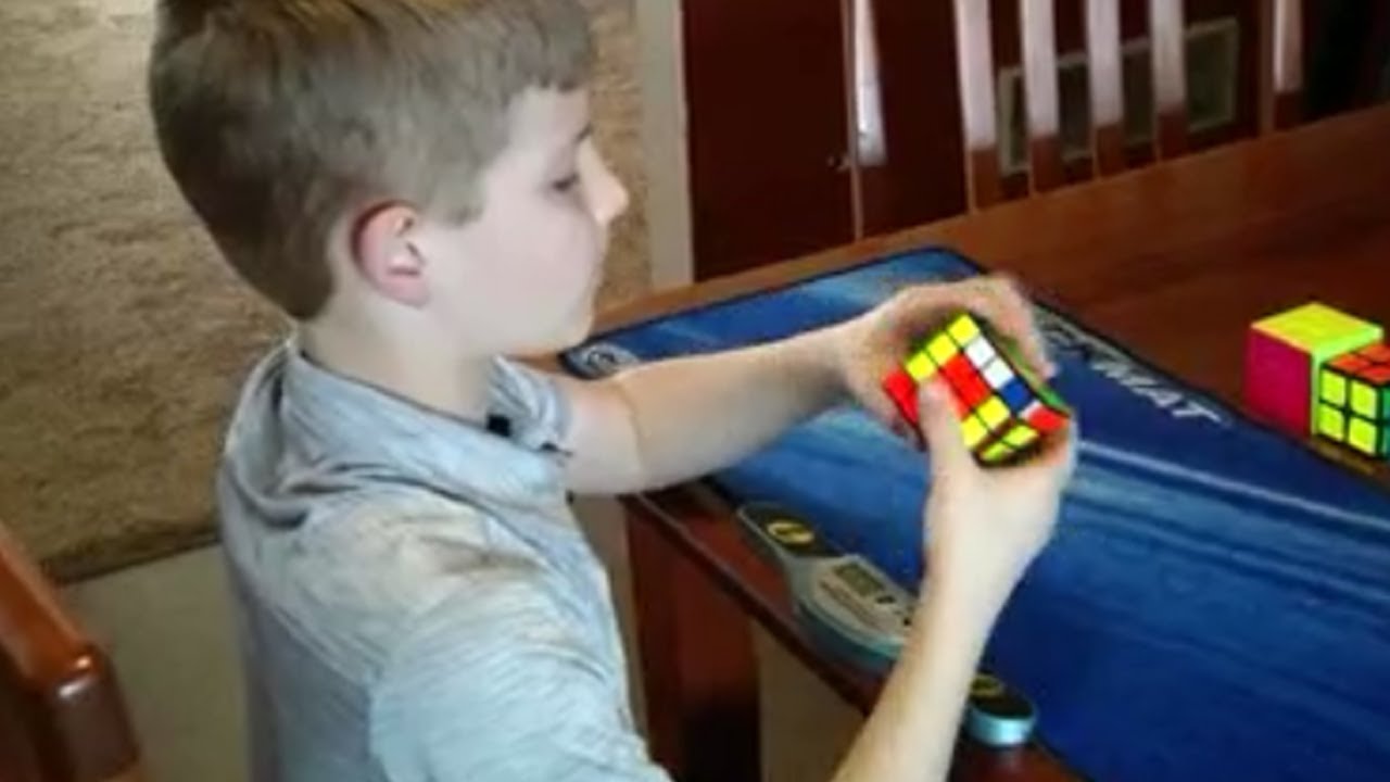Little Big Shots: Local kid solving Rubik's Cubes with speed - YouTube