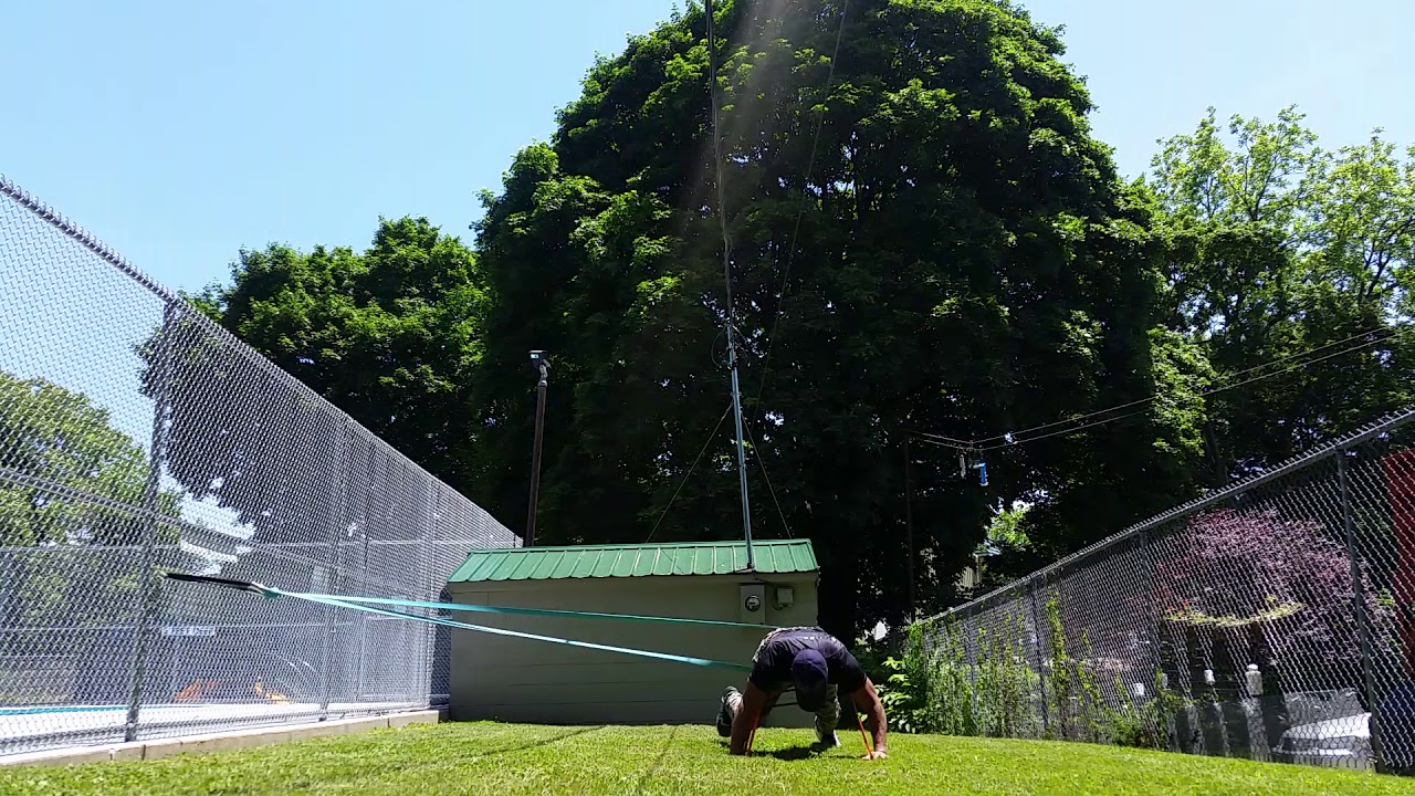 Lateral walk out using resistance bands - YouTube