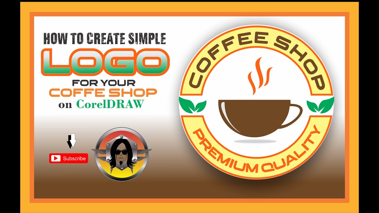How to make Coffee shop logo/CorelDraw - YouTube