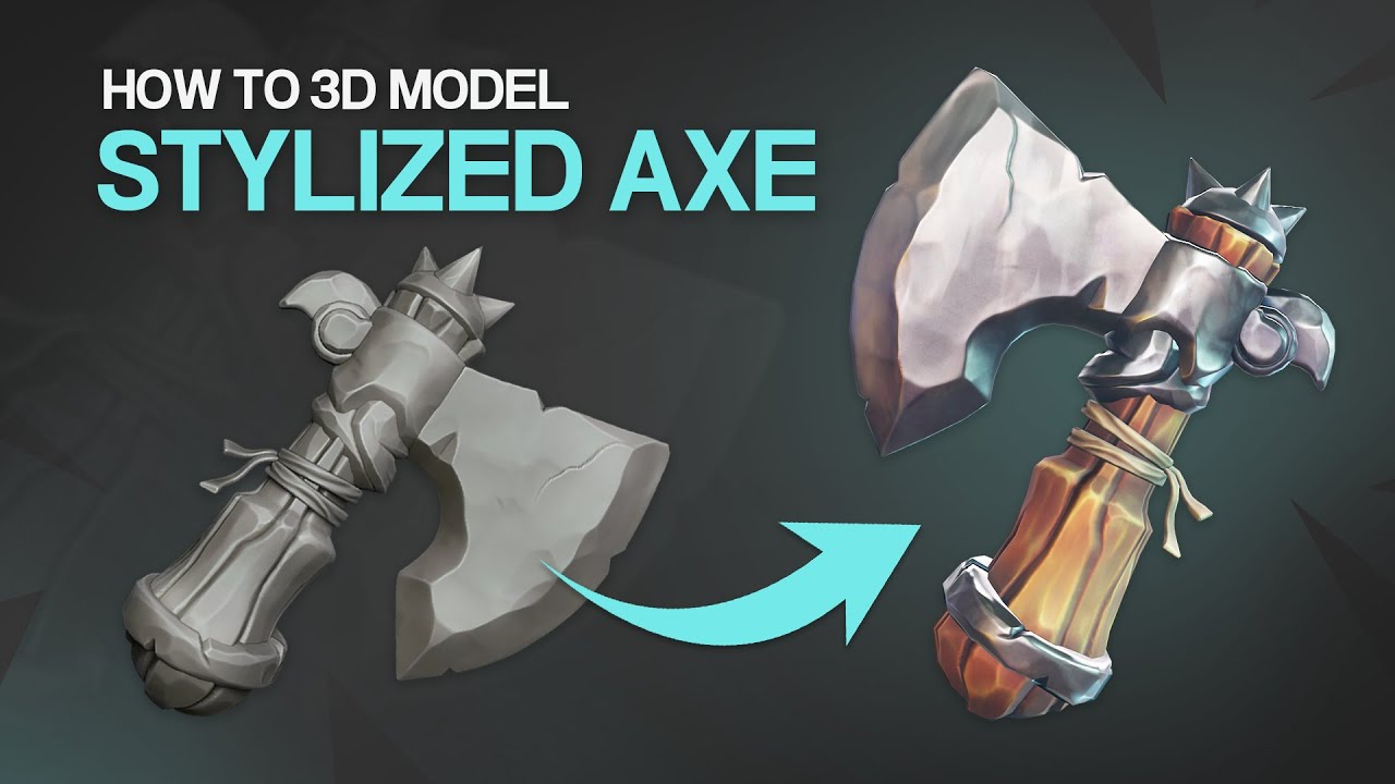 Can You Create This Awesome 3D Stylized Axe in One Hour? - YouTube