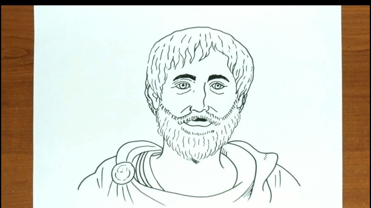 How to Draw ARISTOTELES ILLUSTRATION - YouTube