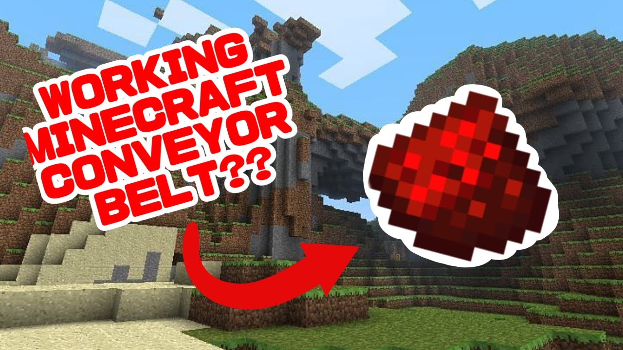 How to make a WORKING conveyer belt in Minecraft - YouTube