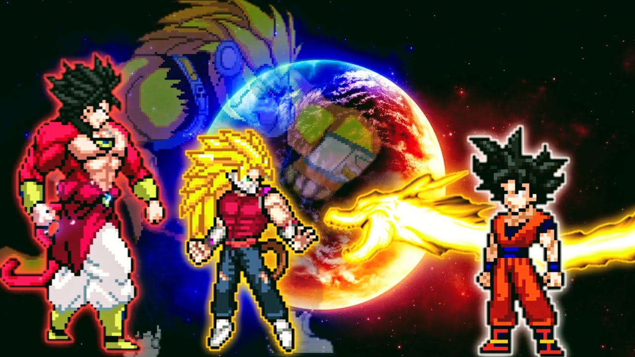 Cumber (Transform) & Broly SSJ4 VS Goku V5 LB OP in Jump Force Mugen ...