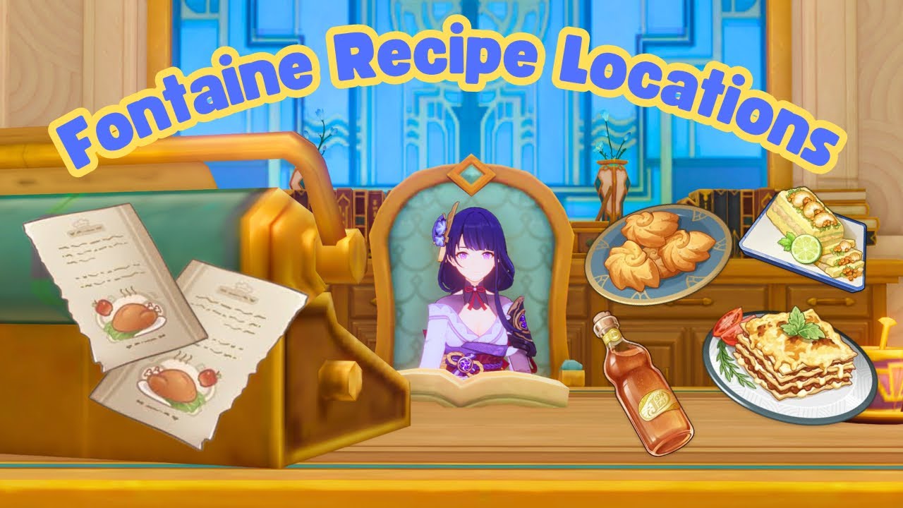 Fontaine Recipes Locations | Genshin Impact 4.0 - YouTube
