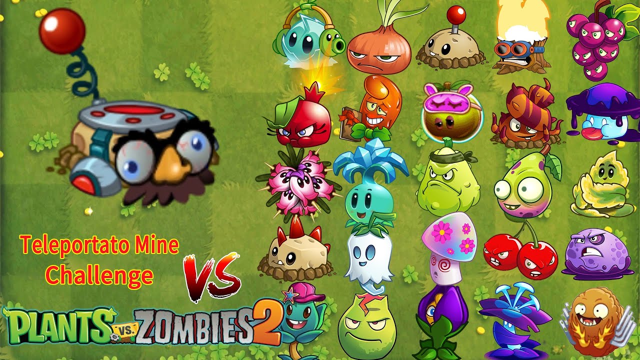 PvZ 2 Gameplay - Teleportato Mine & All One-off Plant Challenge - Which ...