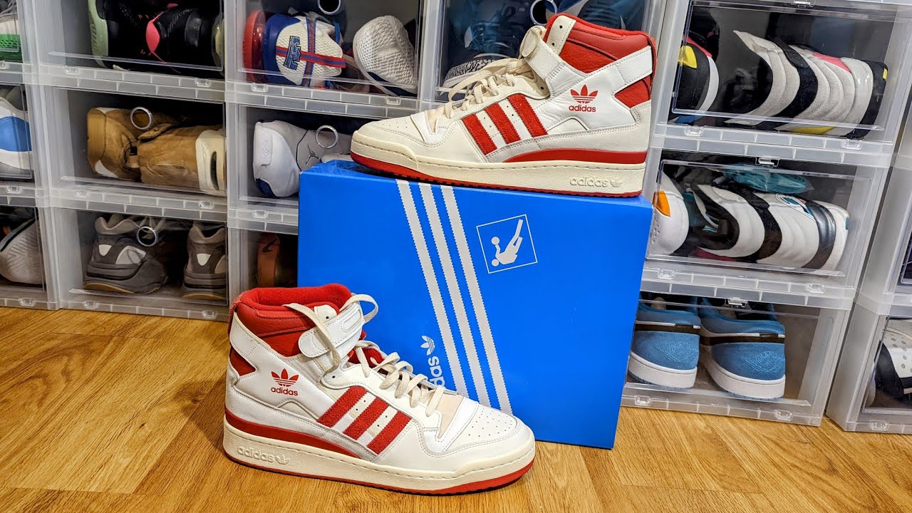 Adidas Forum 84 Hi Team Power Red Review & On Feet!! - YouTube
