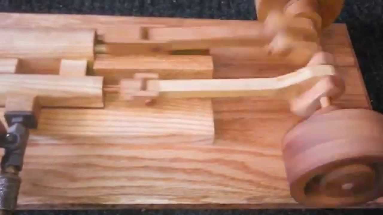 Wooden steam engine - YouTube