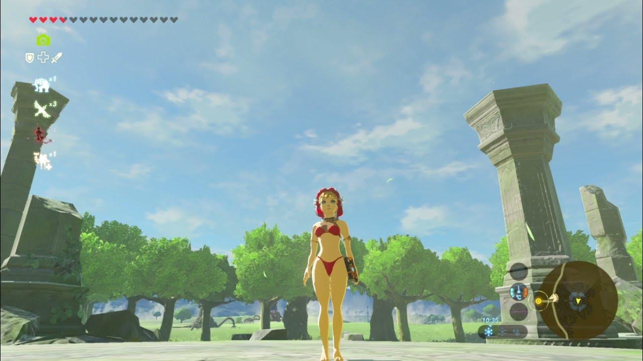 Zelda Breath Of The Wild Mod Linkle Bikini Youtube