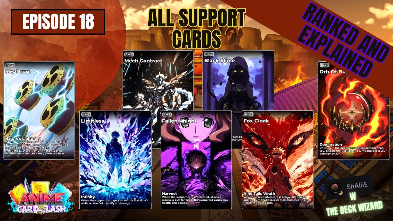 Every Support Cards in Anime Card Clash (Ranked & Explained!) – Full ...