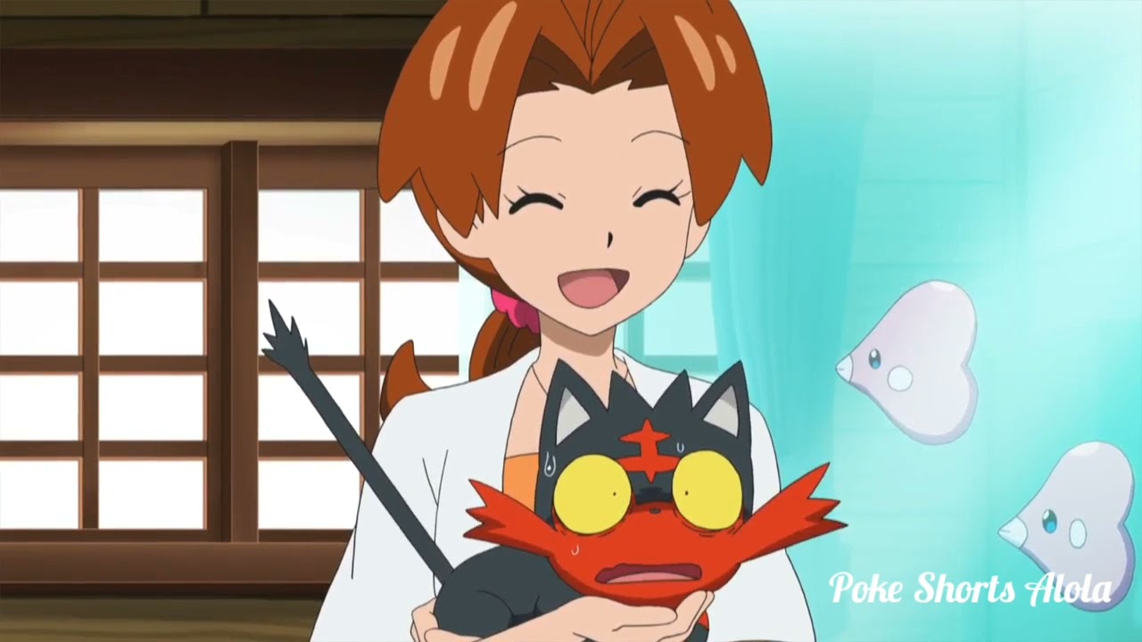 Litten Feel Calm in Ash's Mother's Hand - YouTube