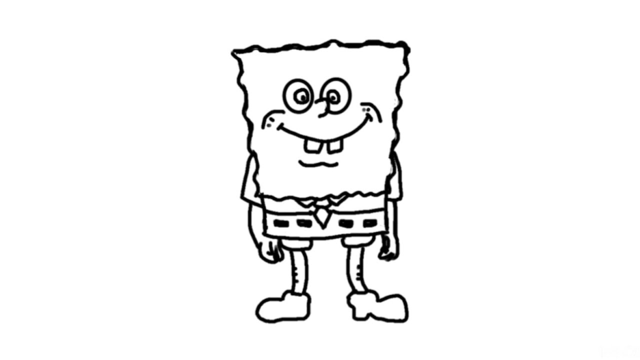 Cara Menggambar Spongebob - How To Draw Spongebob - YouTube