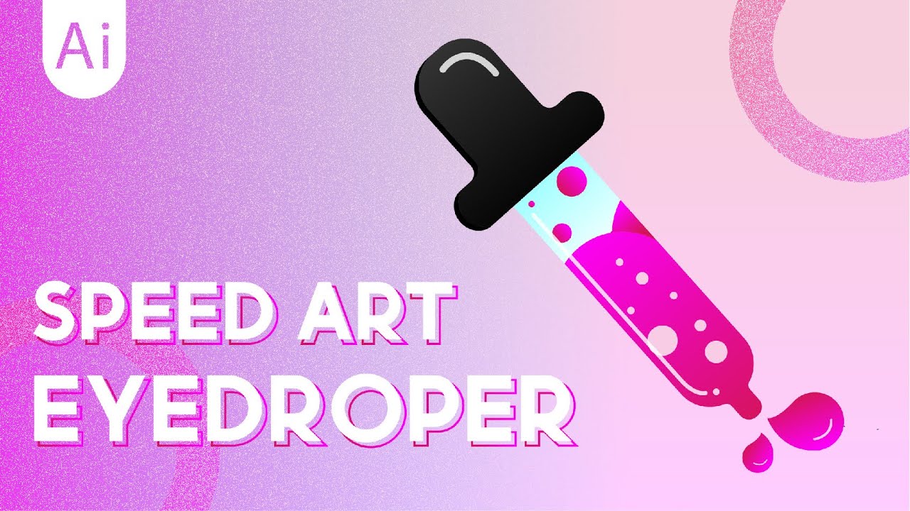 Eyedropper illustration in Adobe Illustrator CC - Speed art process ...