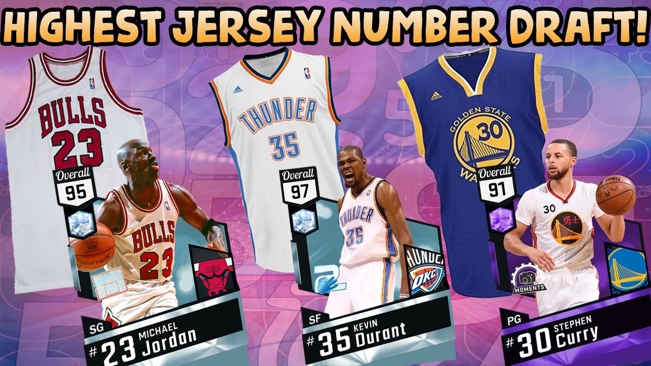 DRAFTING A GOD SQUAD BY HIGHEST JERSEY NUMBER! NBA 2K17 DRAFT - YouTube