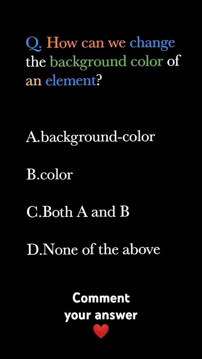 Comment Your Answer ️ Programminglanguage Lovecoders Csstutorial Youtube