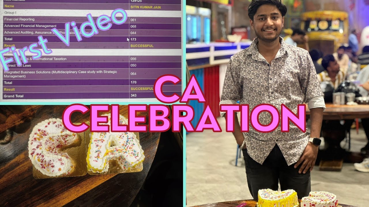"CA Final Cleared Celebration | Chartered Accountant Cake Cutting Party ...