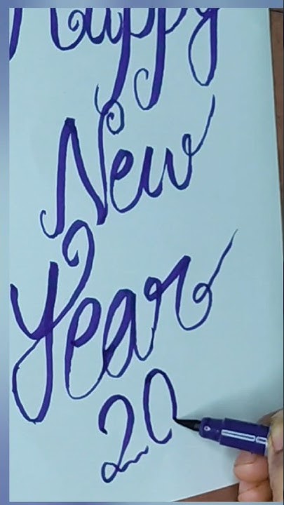 Happy new year in cursive writing #happynewyear #cursivewriting #shorts ...