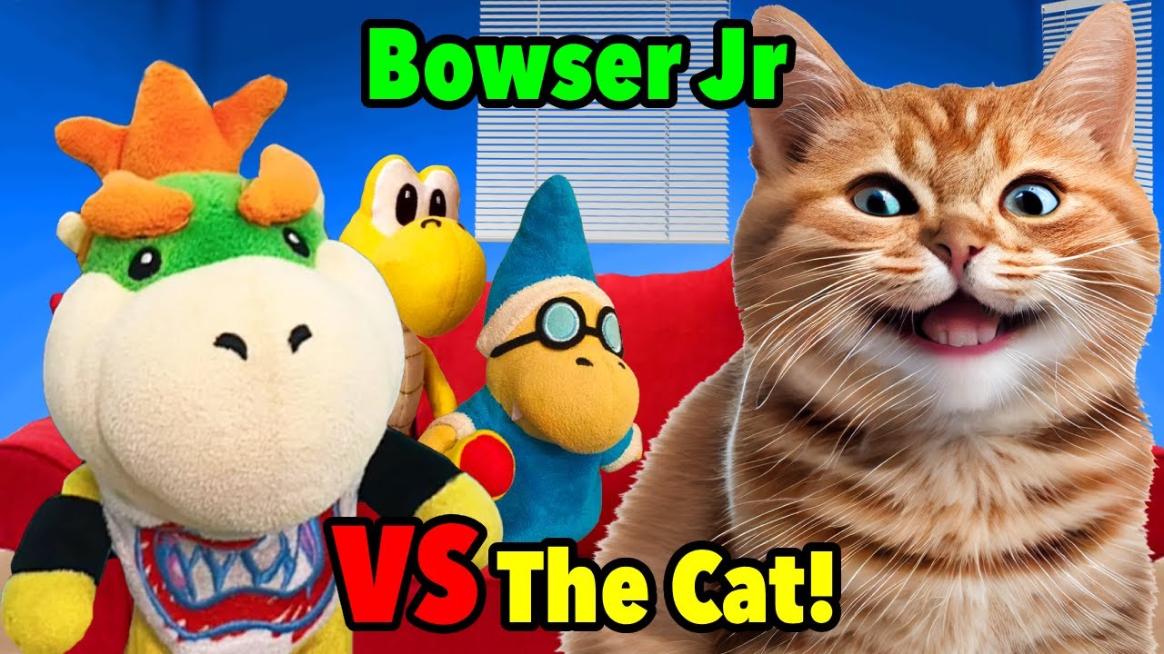 Bowser Jr VS The Cat! - Super Mario Jackson - YouTube