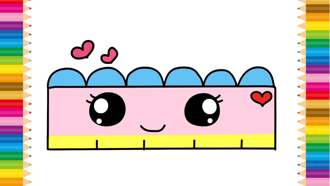 How to Draw a Cute Ruler Step by Step | Easy Drawing Tutorial for Kids ...