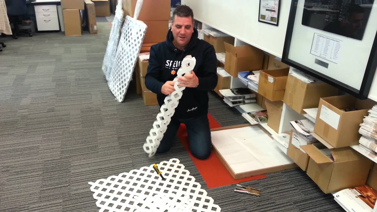 Constructing A Cardboard Pole From Trellis - YouTube