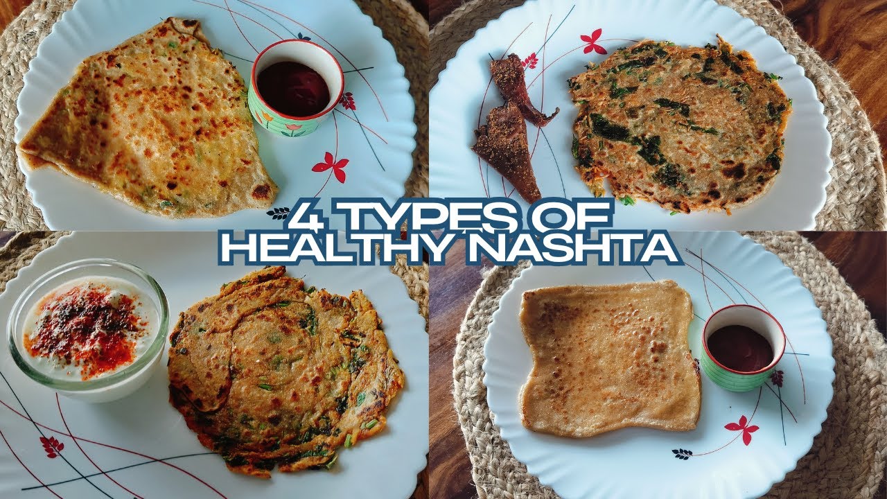 4 Types Of Healthy Paratha| Lunch box Ideas| Stuffed Paratha| Flavours ...