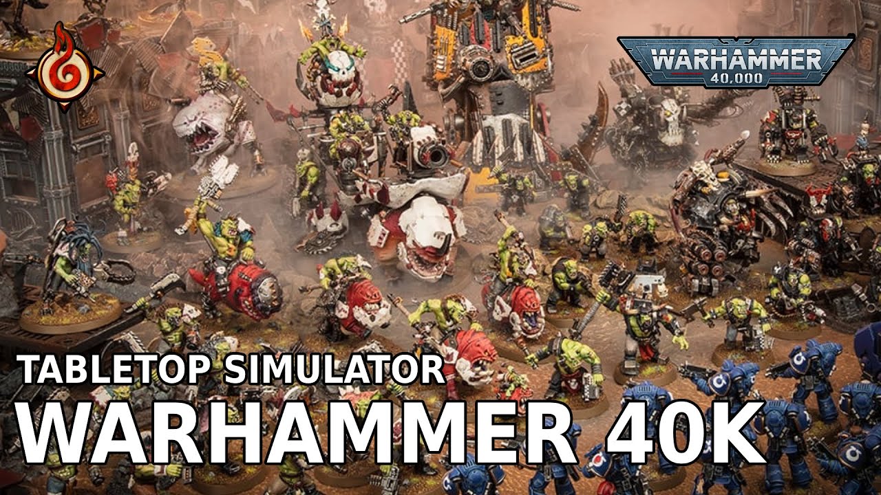 WARHAMMER 40K - ORKS VS NECRONS //TABLETOP SIMULATOR// [ MdF ] - YouTube