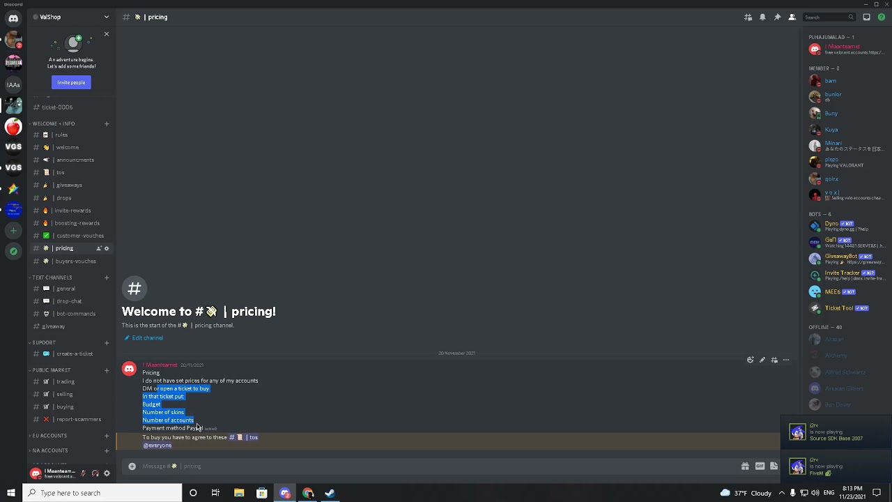 Valorant Accounts Stacked For Free Val shop Discord Server - YouTube