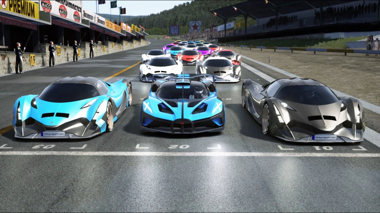Bugatti Bolide vs Devel Sixteen Sports at Old SPA - YouTube