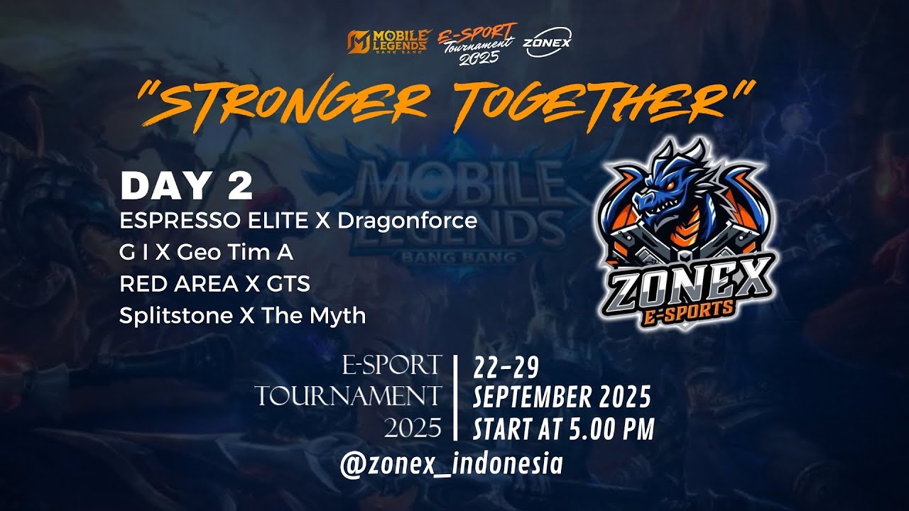 DAY 2 | ESPRESSO ELITE X Dragonforce | MLBB TOURNAMENT ZONEX INDONESIA ...
