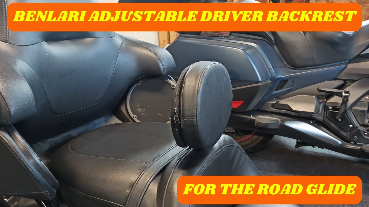 Benlari Adjustable Driver Backrest for the Road Glide - YouTube