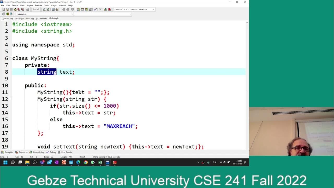 CSE 241 Fall 2022 Oct 26 2 - YouTube