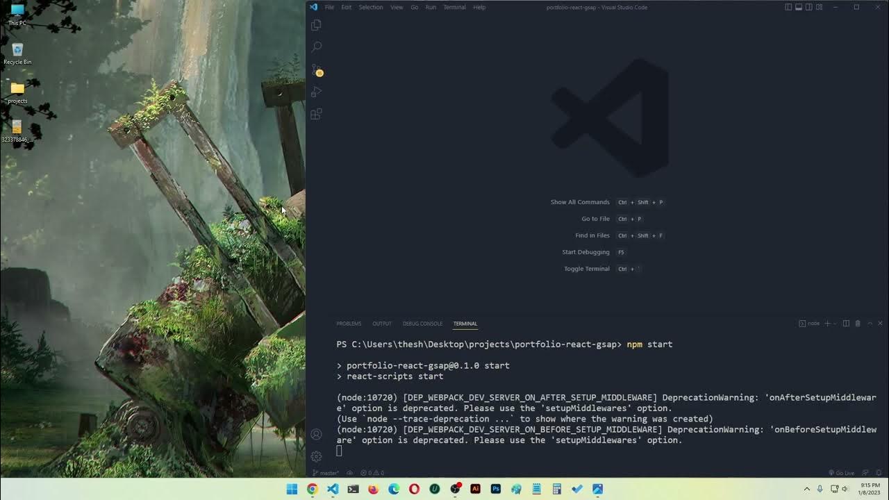 portfolio using react and gsap day 1 - YouTube