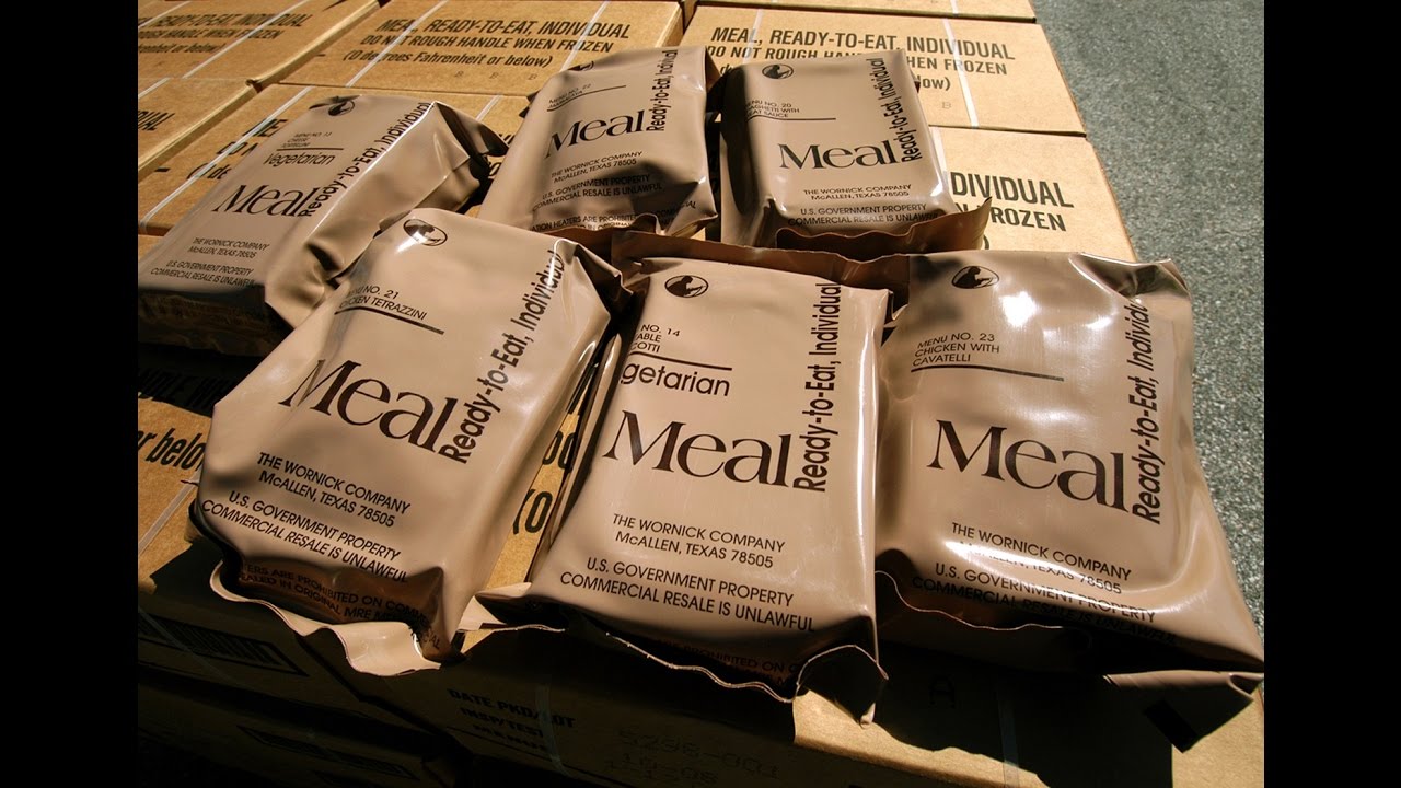 MRE meal ready to eat. lets open a case! yeah! - YouTube