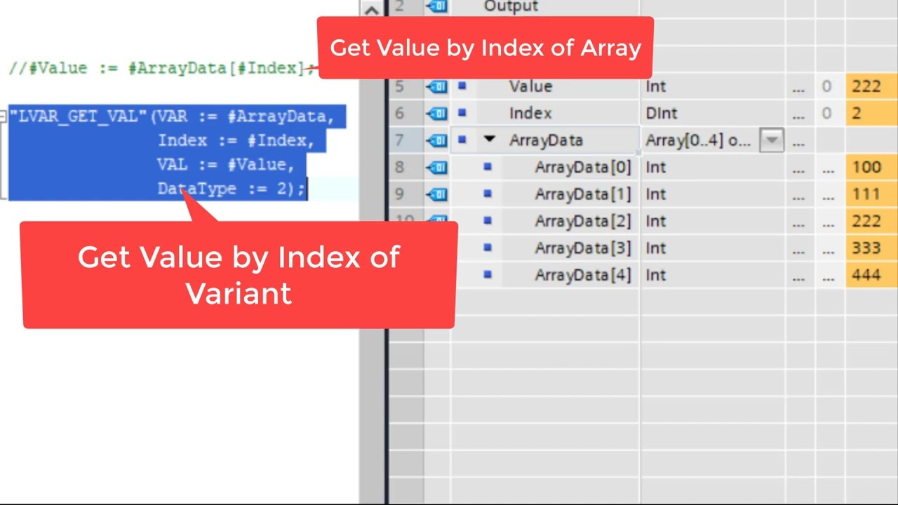 Comparison Variant Array That Get Value By Index Of Array YouTube Comparison Variant Array That Get Value By Index Of Array YouTube