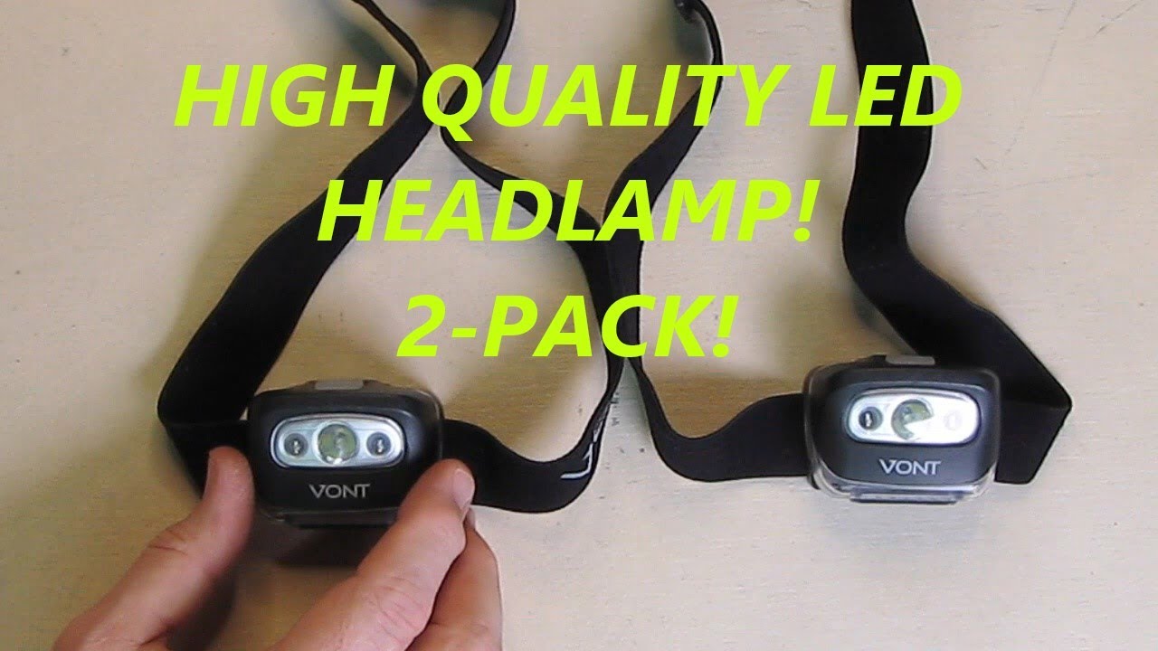 BEST LED Headlamp Vont 'Spark' LED Headlamp (2 PACK) Super Bright ...