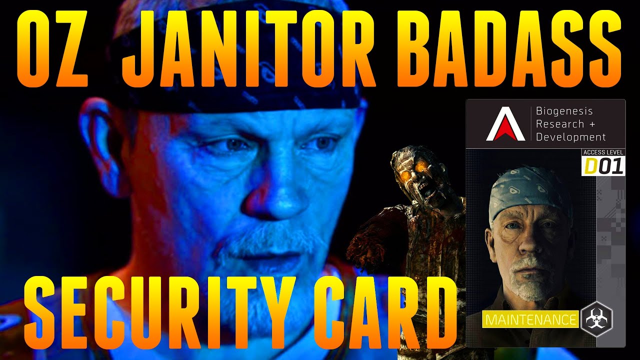 Advanced Warfare Exo Zombies "Oz" Badass Janitor Security Card - Key ...