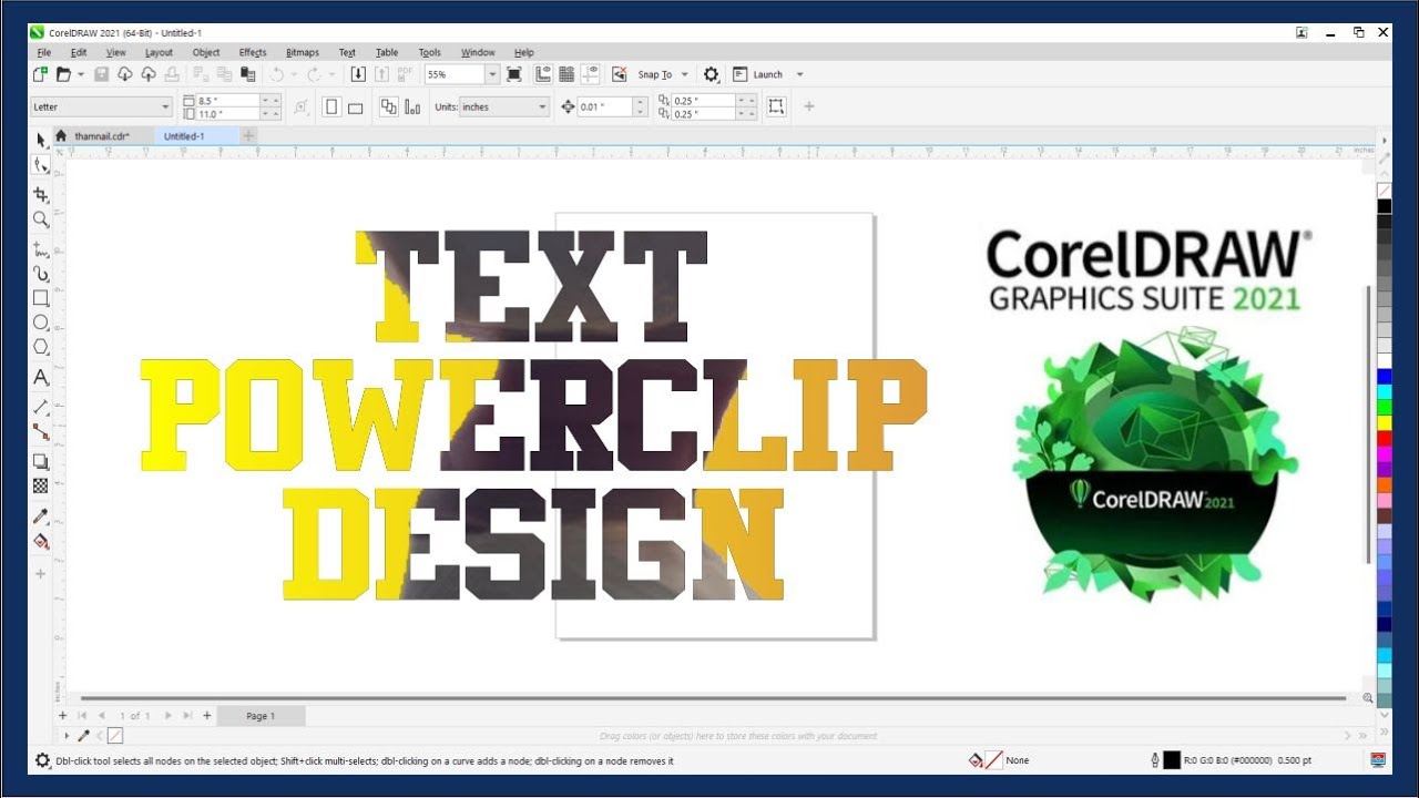 Text PowerClip design in CorelDraw | Corel Draw Tips | CorelDraw ...