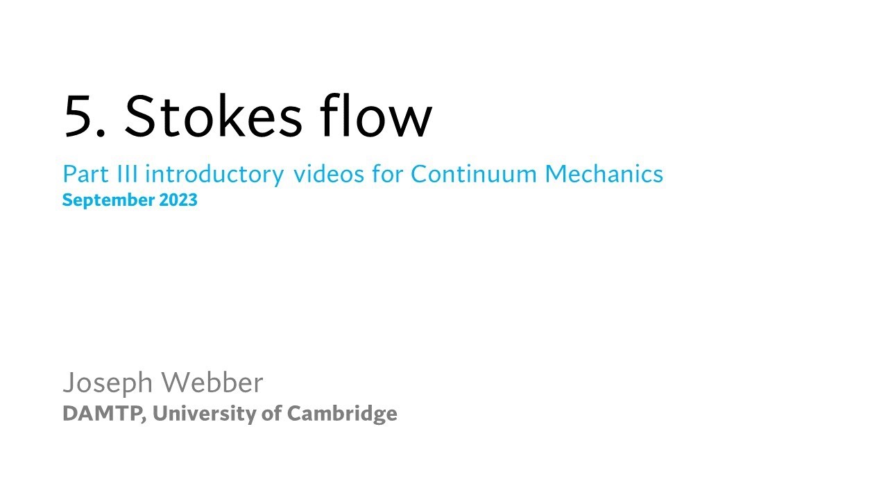 5. Stokes flow - YouTube