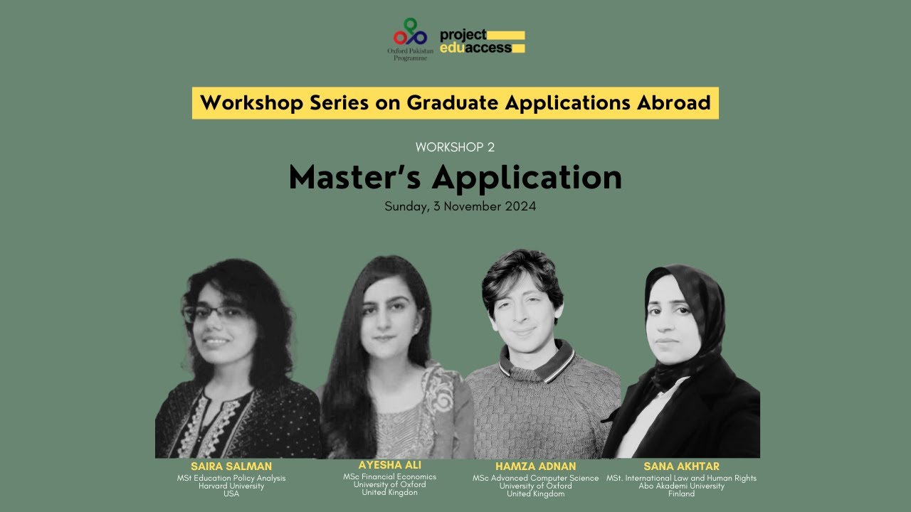 Master's Applications | Pakistan Workshop Series | Ep 2 - YouTube
