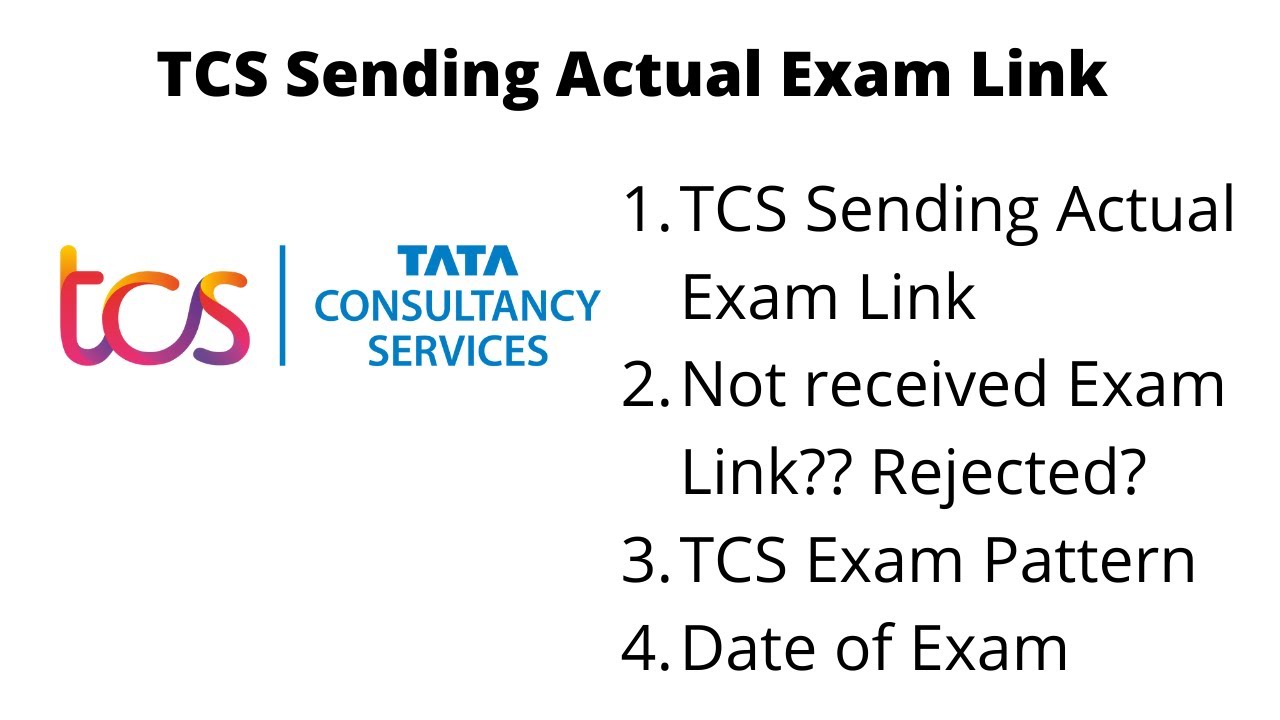 TCS Sending Actual Exam Link to shortlisted candidates | Not received ...