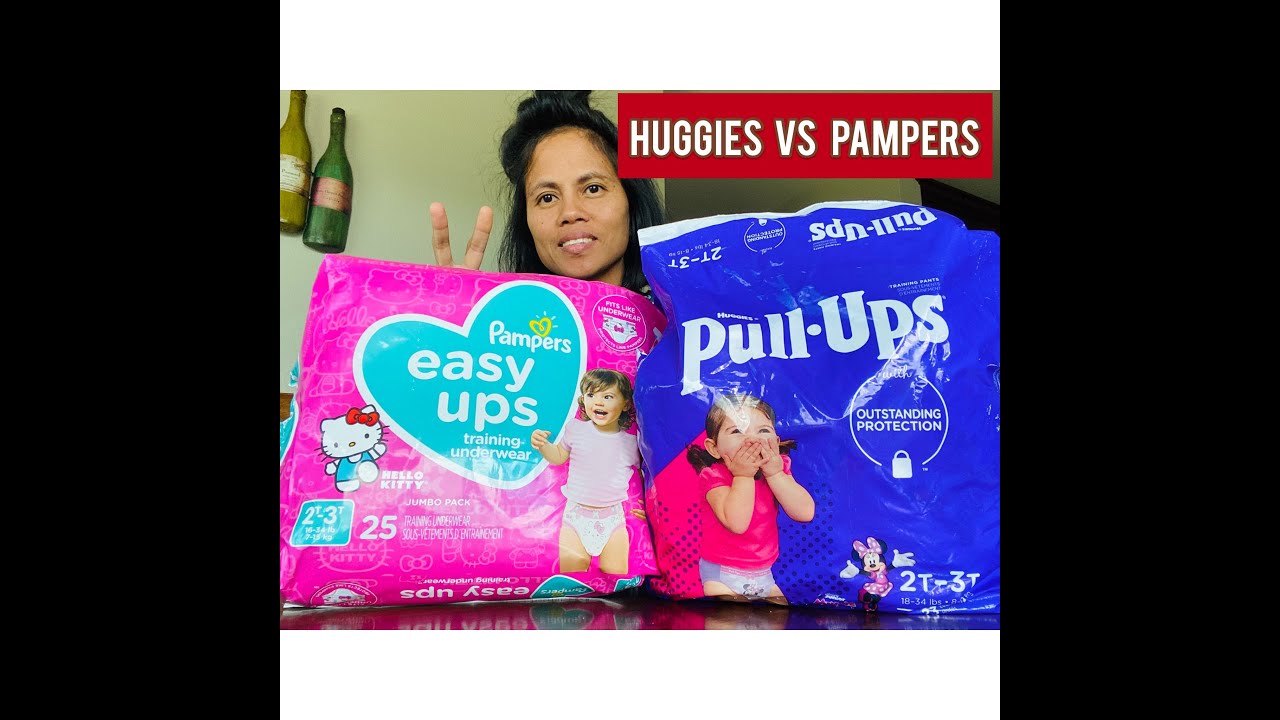 Potty training! HUGGIES VS PAMPERS! - YouTube
