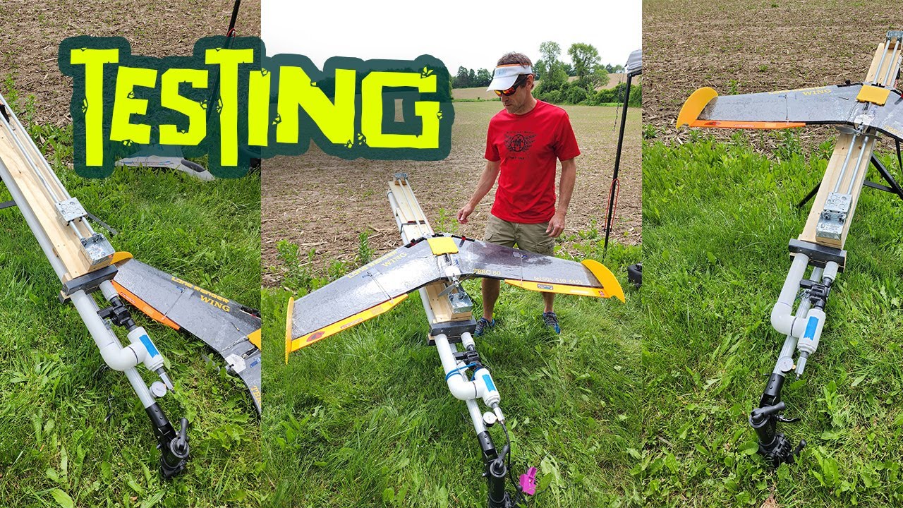 Pneumatic Plane Launcher 5000!!!! First Tests. - YouTube