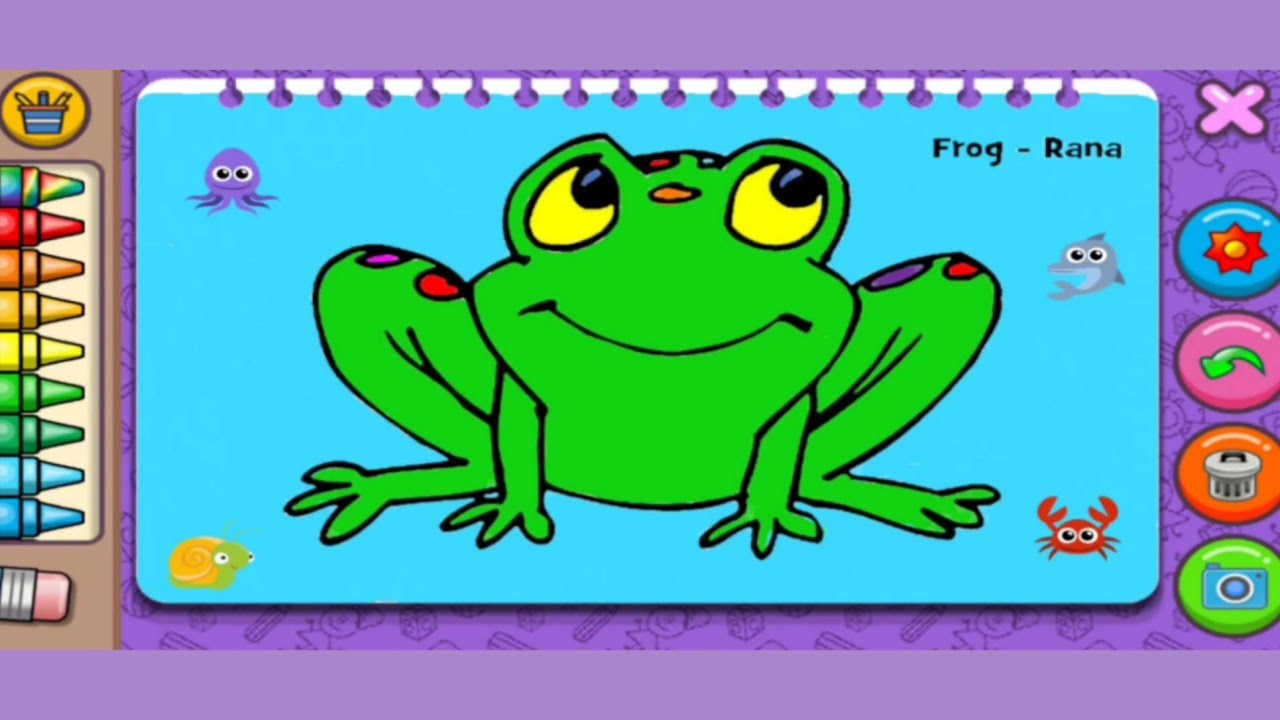 GAME COLORING BELAJAR MEWARNAI HEWAN KATAK FROG - YouTube
