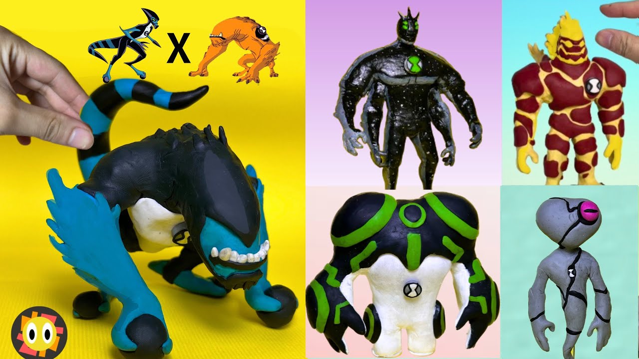 Sculpting Ben 10 aliens fusion using clay｜ Ben10 Clay - YouTube