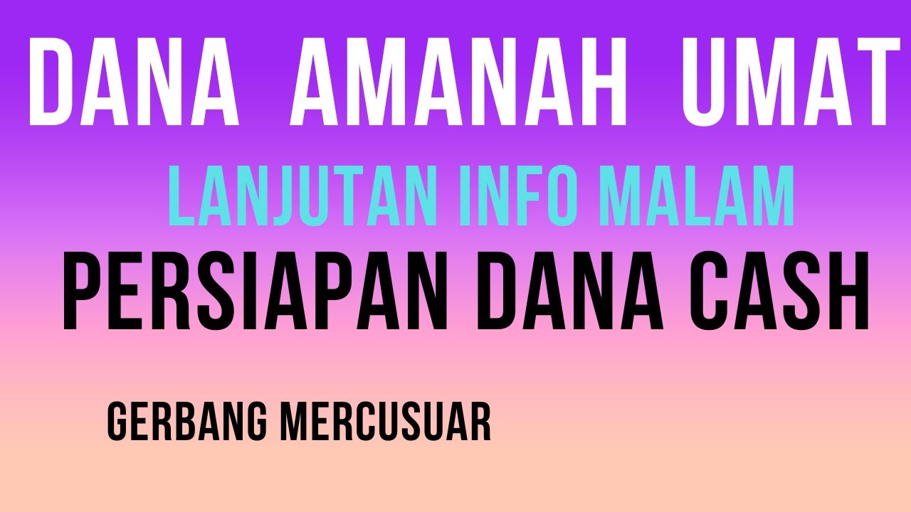 PERSIAPAN DANA CASH KE ANGGOTA - YouTube